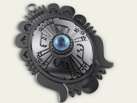 Fichier CAO STL du pendentif médaillon tribal Modèles 3D en vedette in ...