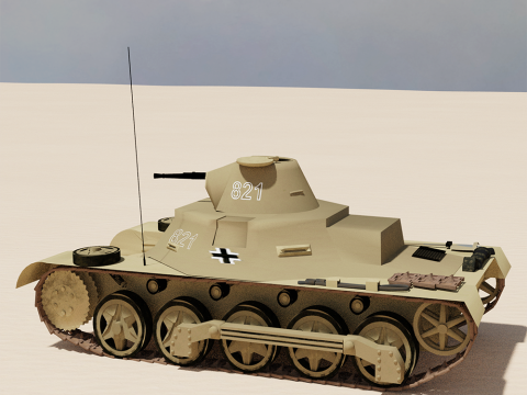 Deutscher leichter Panzer PZKW I aus dem 2. Weltkrieg 3D Modell in ...