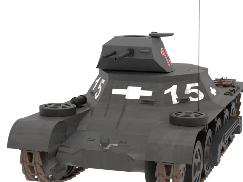 Deutscher leichter Panzer PZKW I aus dem 2. Weltkrieg 3D Modell in ...