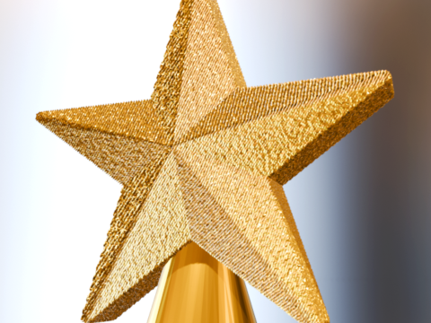 Kit d'étoiles de Noël texturées Fichiers STL 3D Blender Taille ...