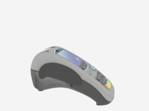 3D detallado de la ranura del chip del terminal del lector de tarjetas ...