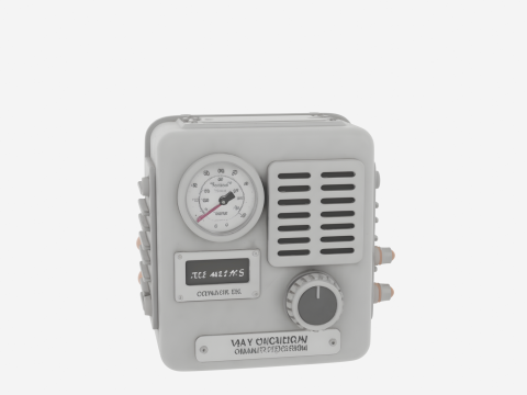 Professional 3D Bank Vault Humidity Control Unit Precision Gauge 3D ...