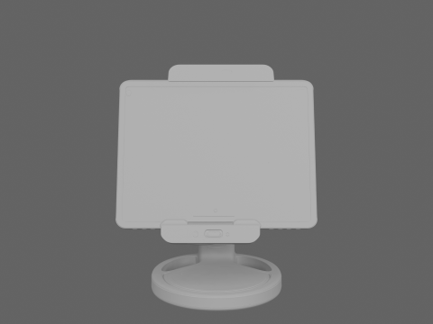 Modern 3D Banking Tablet Stand Adjustable Angle Charging Port 3D Model ...