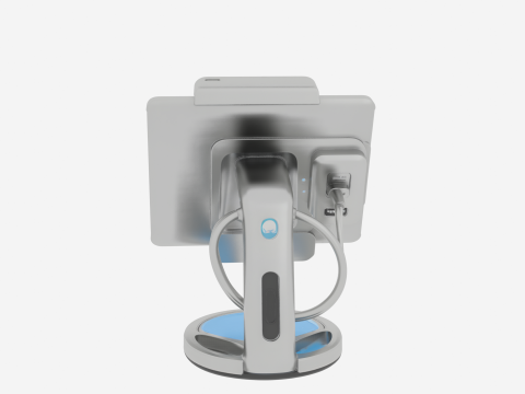 Modern 3D Banking Tablet Stand Adjustable Angle Charging Port 3D Model ...