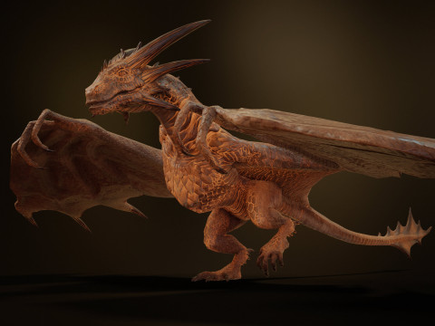 Wyvern unity unreal 25 animations rig maya 3D Model in Monster 622696 ...