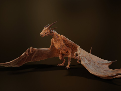 Wyvern unity unreal 25 animations rig maya 3D Model in Monster 622696 ...