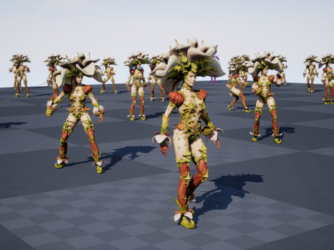 Blumenmädchen Unreal Unity 26 Animationen Rig in Maya 3D Modell in ...