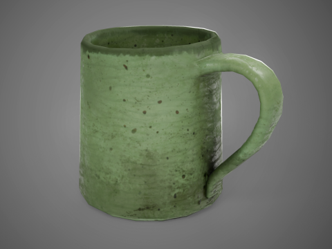 Taza de café de cerámica - Accesorio PBR Low-poly listo para el juego ...
