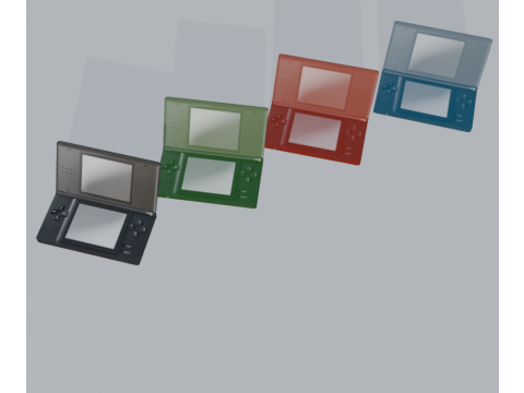 GLB FBX Textures DAE OBJ MTL Cosy FLIP GAME GADGET Console Ensemble ...