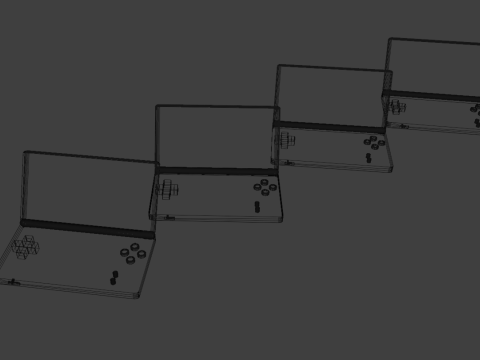 GLB FBX Textures DAE OBJ MTL Cosy FLIP GAME GADGET Console Ensemble ...